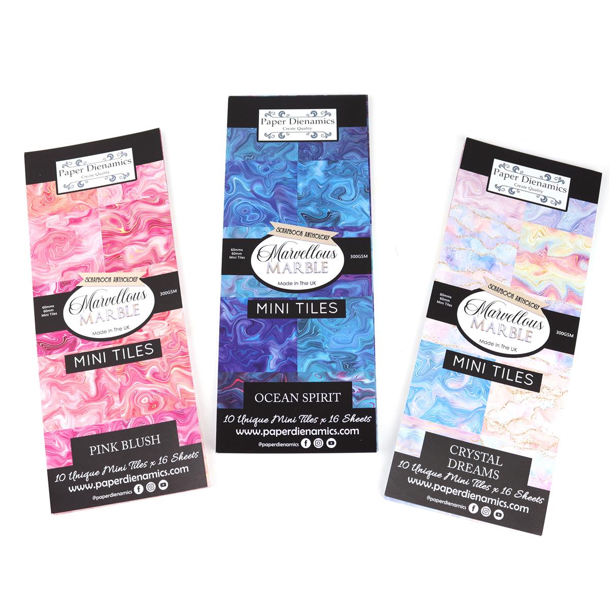Paper Dienamics - Marbellous Marbles Scapbook anthology minis - 3 packs ...