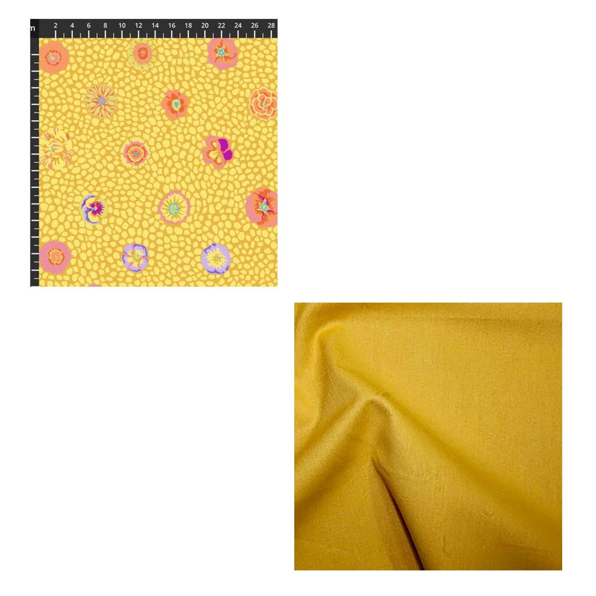 Kaffe Fassett Collective Guinea Flower Gold Fabric Bundle (1m ...