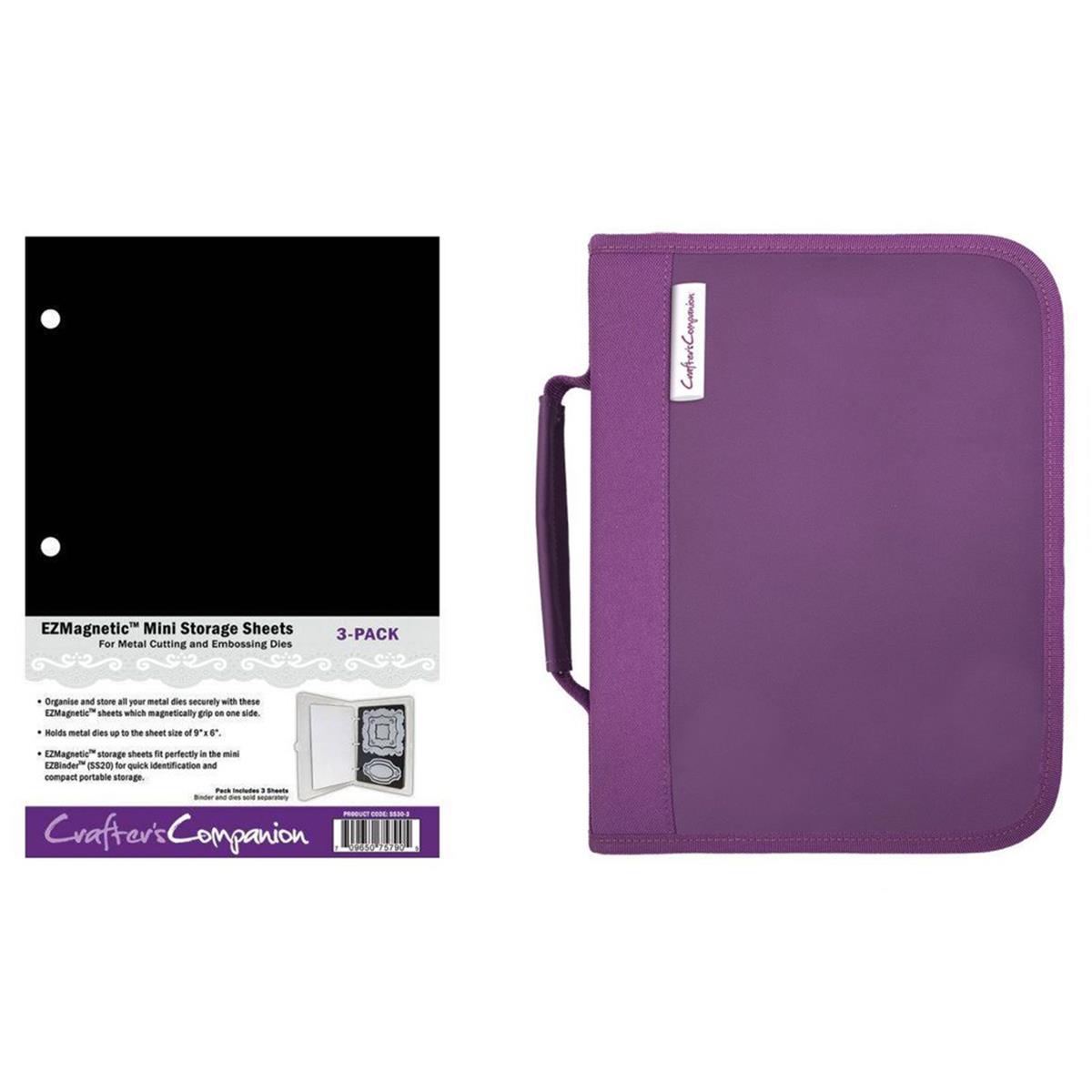 Crafter's Companion Small Die & Stamp Storage Folder with 1pk of ...