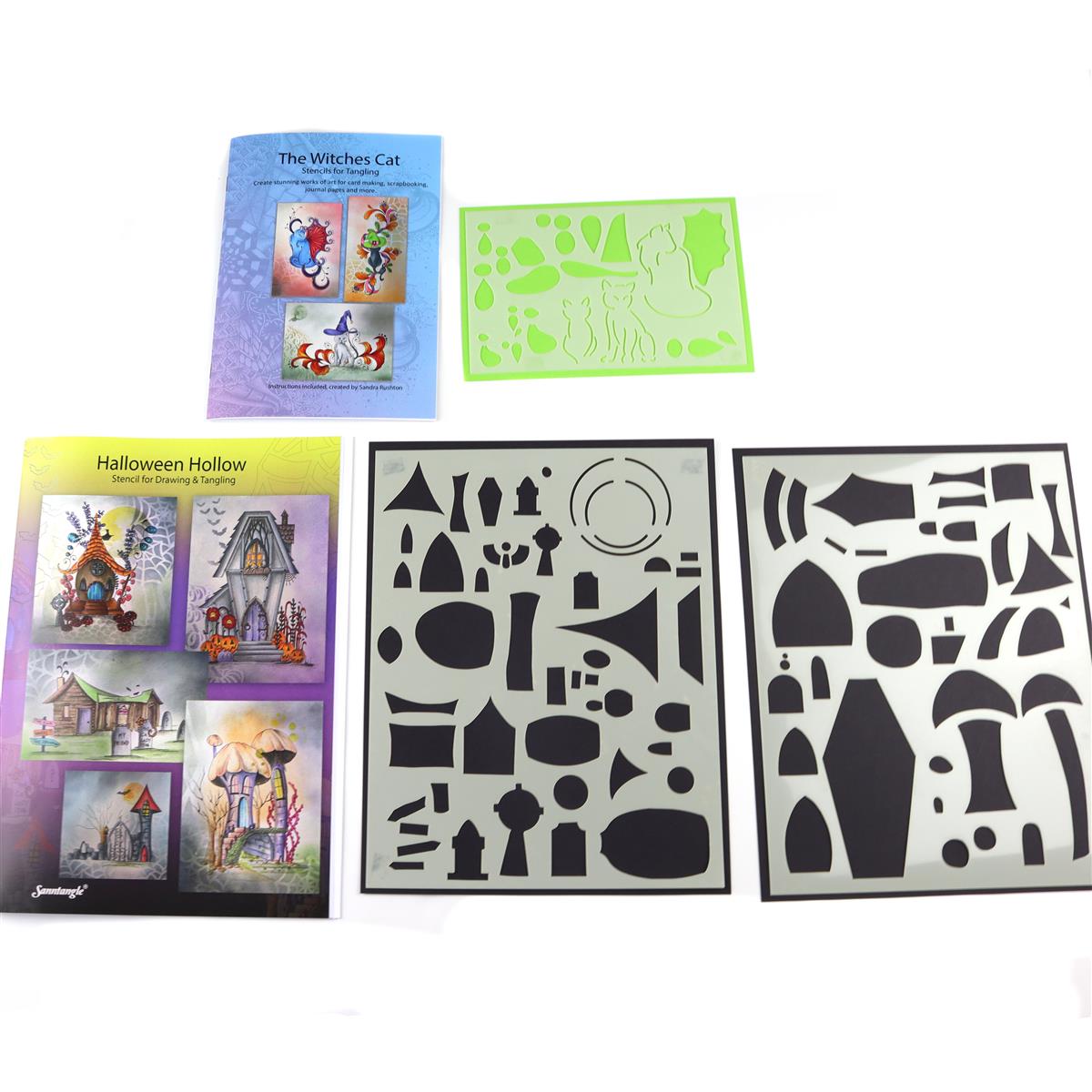 Sanntangle Halloween Bundle! Including Halloween Hollow, Hollow Background &The Witches Cat ...