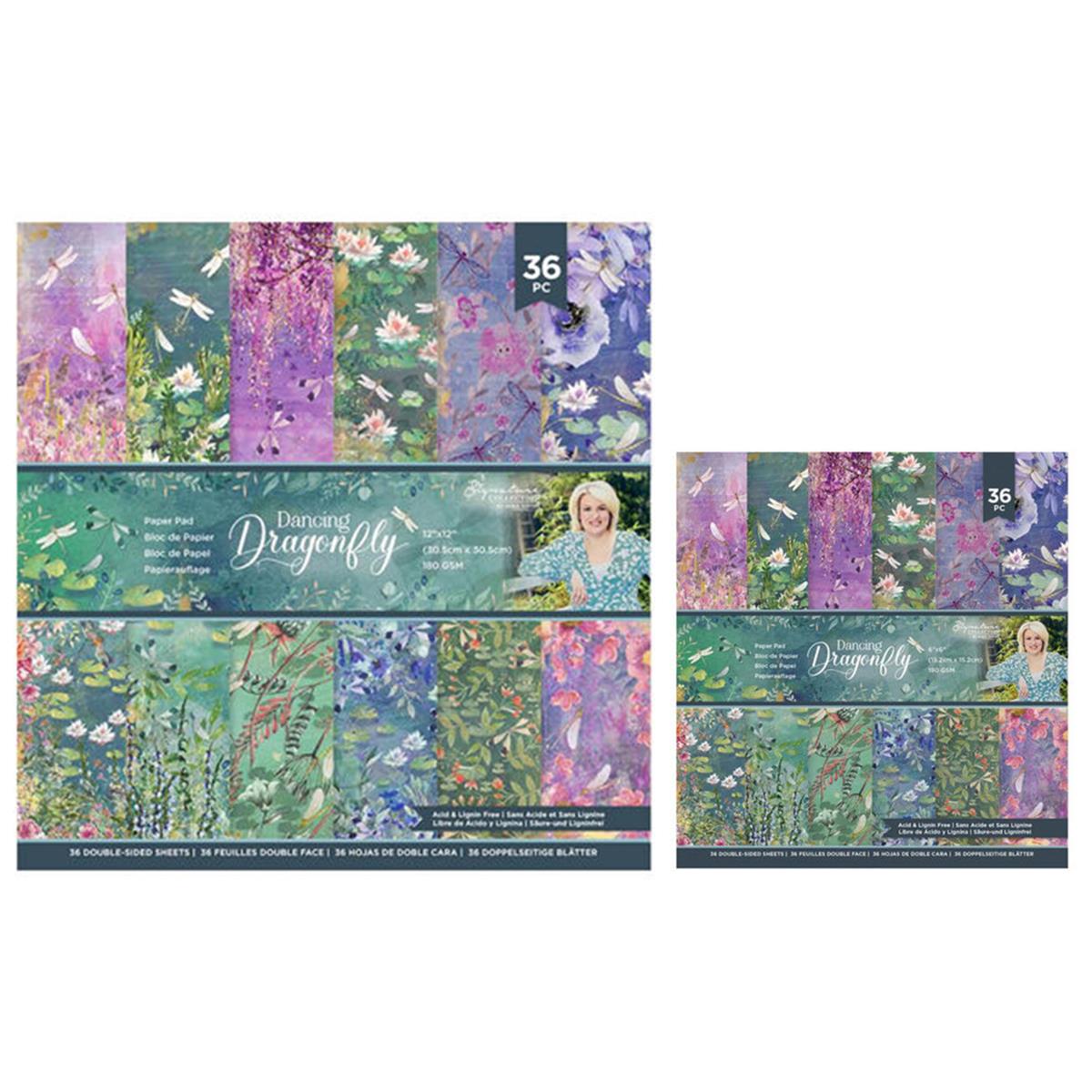 Sara Signature Dancing Dragonfly 12x12 & 6x6 Paper Pad 72 Sheet ...