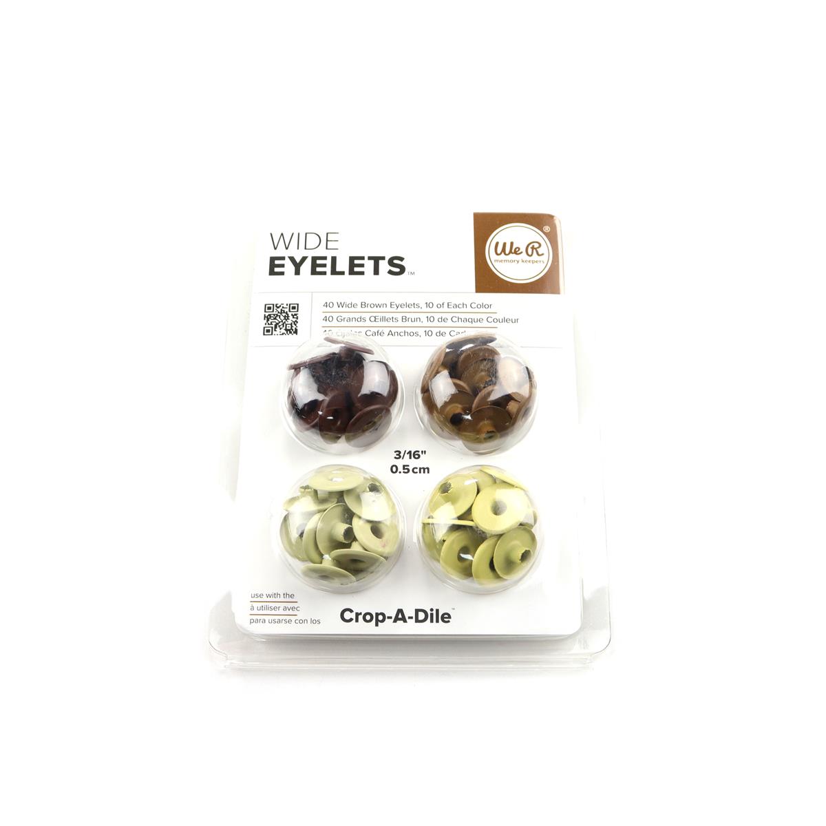 Eyelets - WR - Crop-A-Dile - Wide - Brown (40 Piece) | HobbyMaker