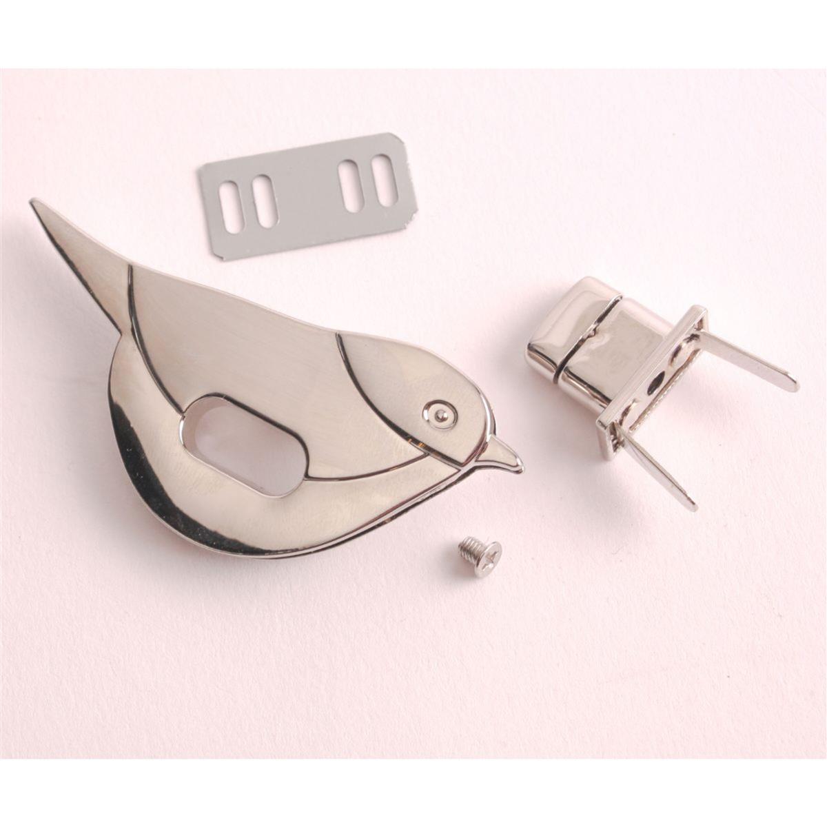 Debbie Shore Bird Twist Lock Silver | SewingStreet