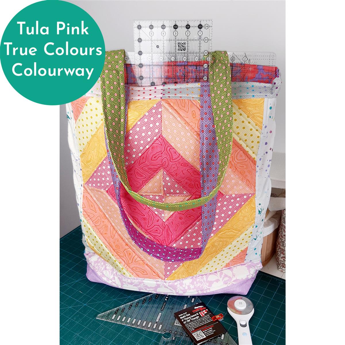 Tula Pink True Colours Ruler Holder Bag Kit: Instructions & Design Roll ...