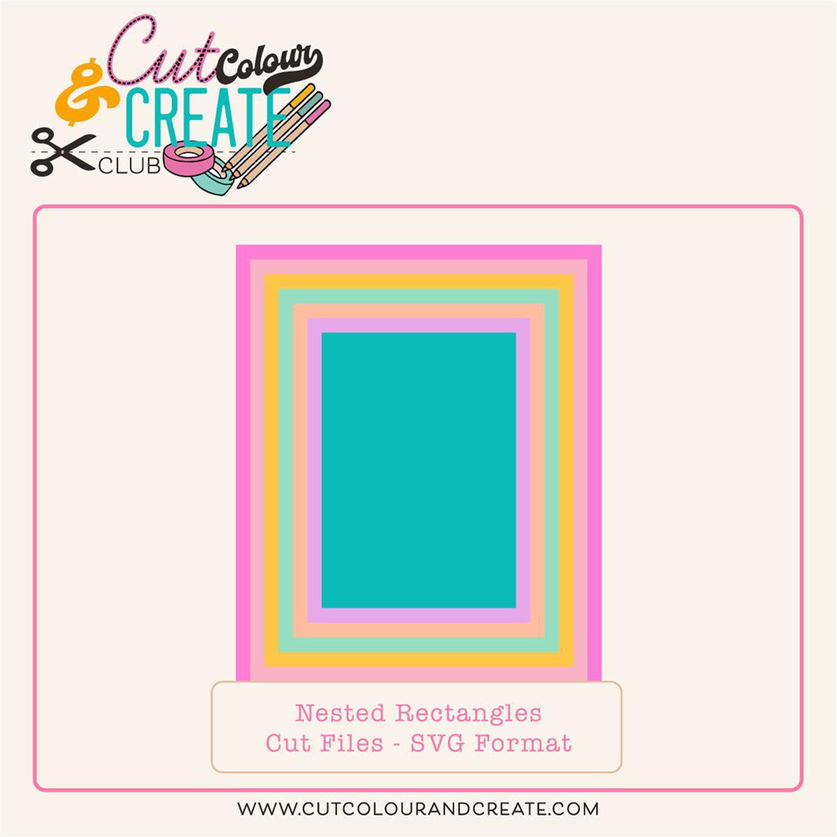 Cut, Colour & Create Essentials - Nested Rectangles | HobbyMaker