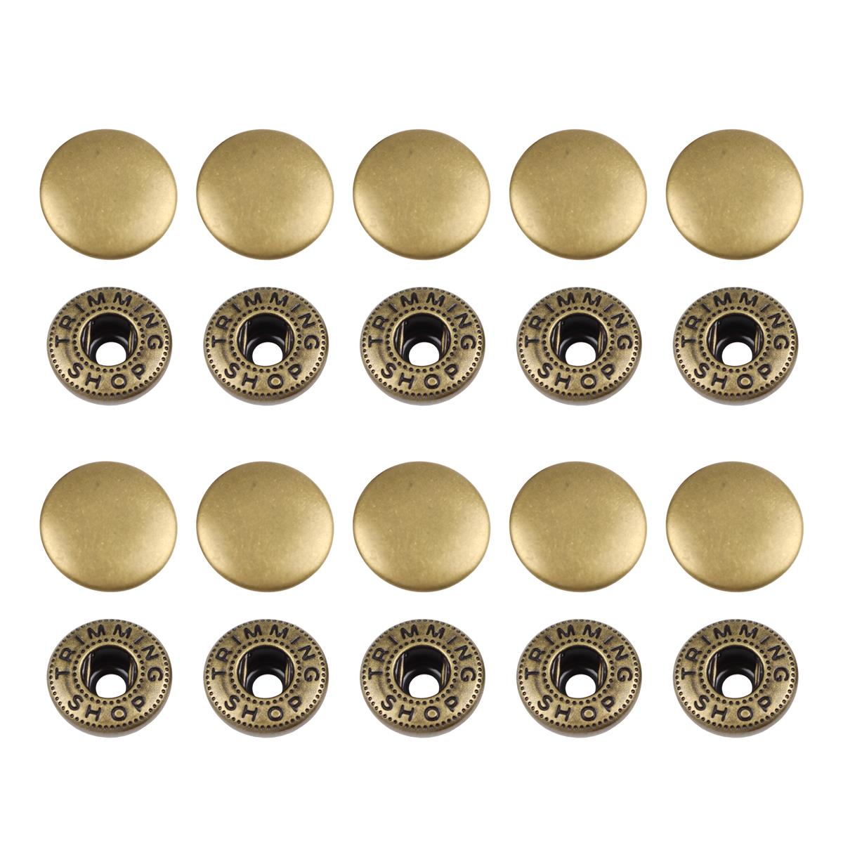 Green Machine S-Spring Press Studs Bronze Finish 15mm Pack of 10 ...