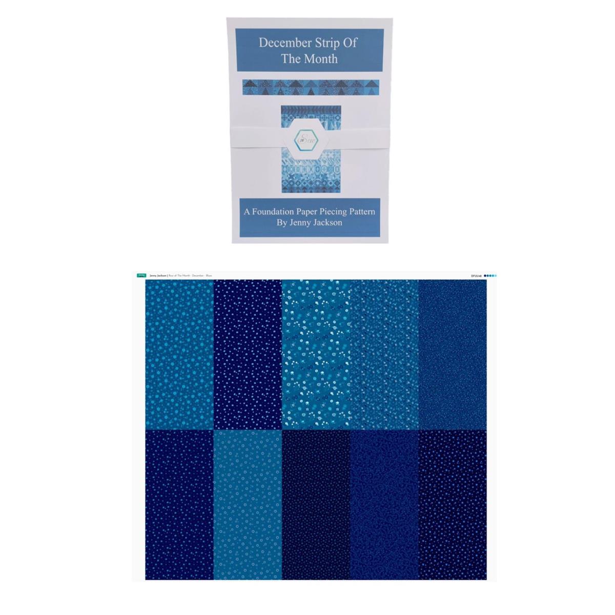 Jenny Jackson's Blue FPP December Strip of the Month Kit: Pattern ...