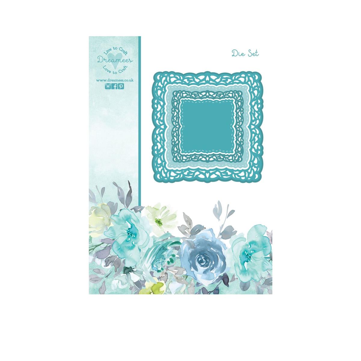 Dreamees - Lacy Square Frames Die Set | HobbyMaker