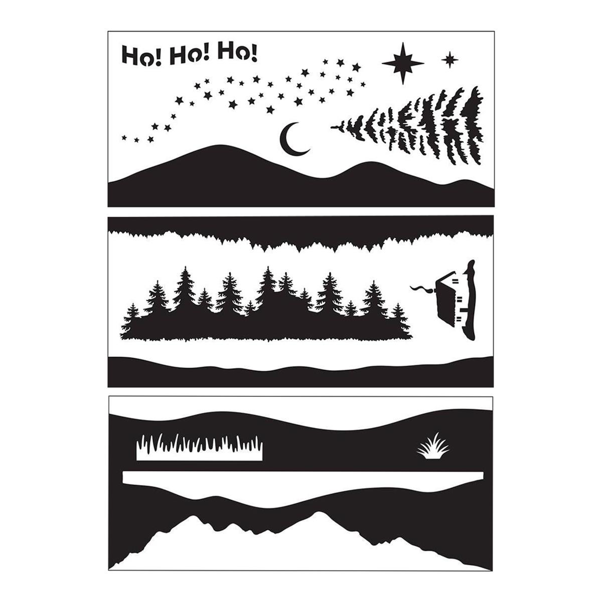 Set of 3 Creative Expressions DL Stencils | HobbyMaker