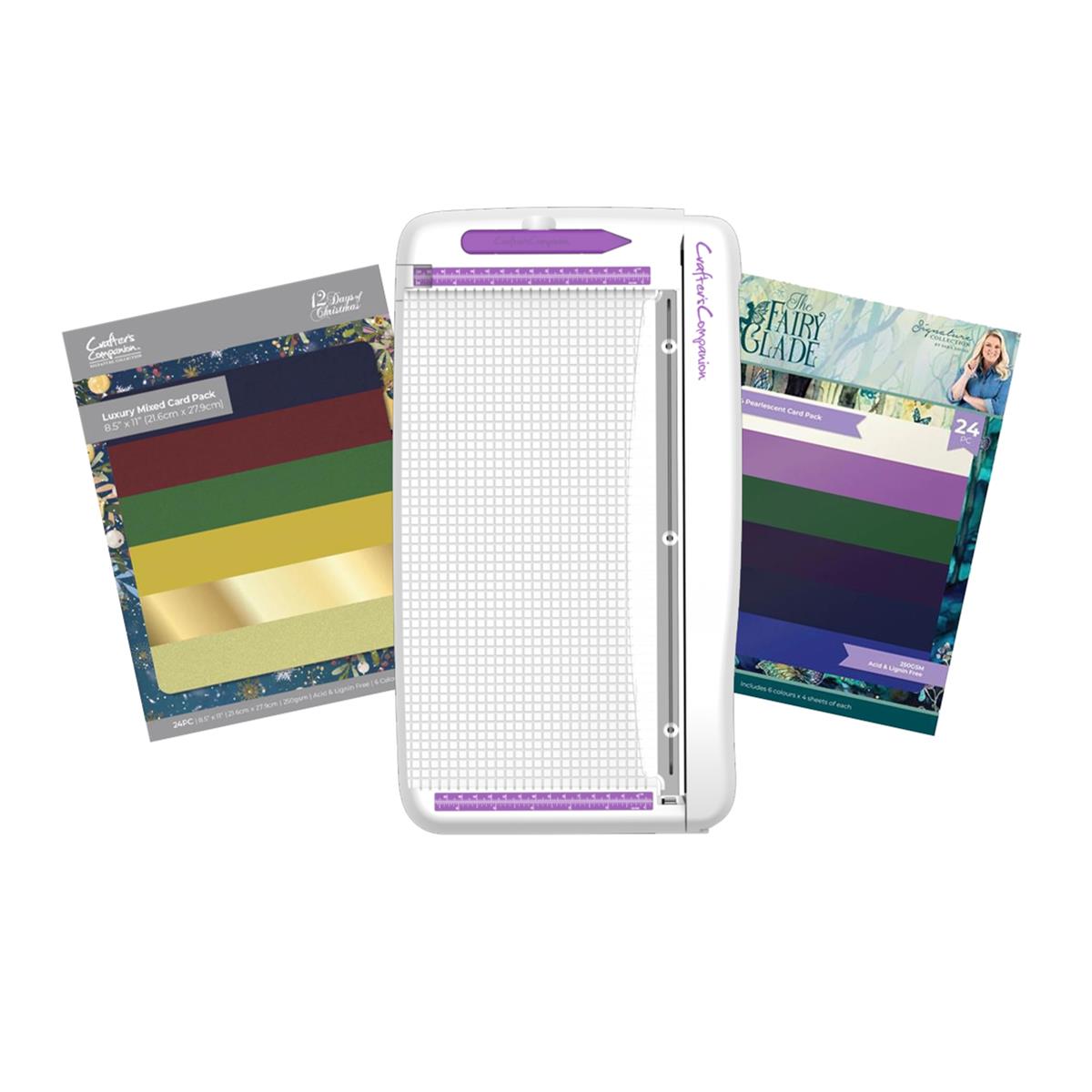 Crafter's Companion - Large Guillotine with FREE Luxury Mixed Card 48 Pack | HobbyMaker