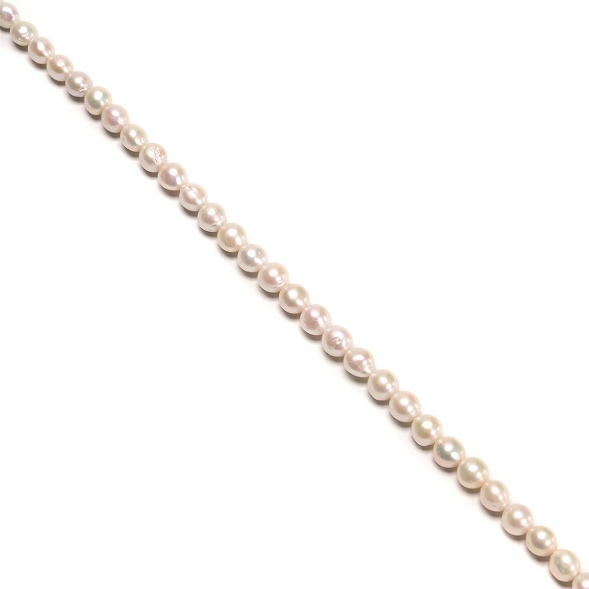 White Freshwater Nucleated Edison Drop Shape Pearls, Approx 11-13mm ...