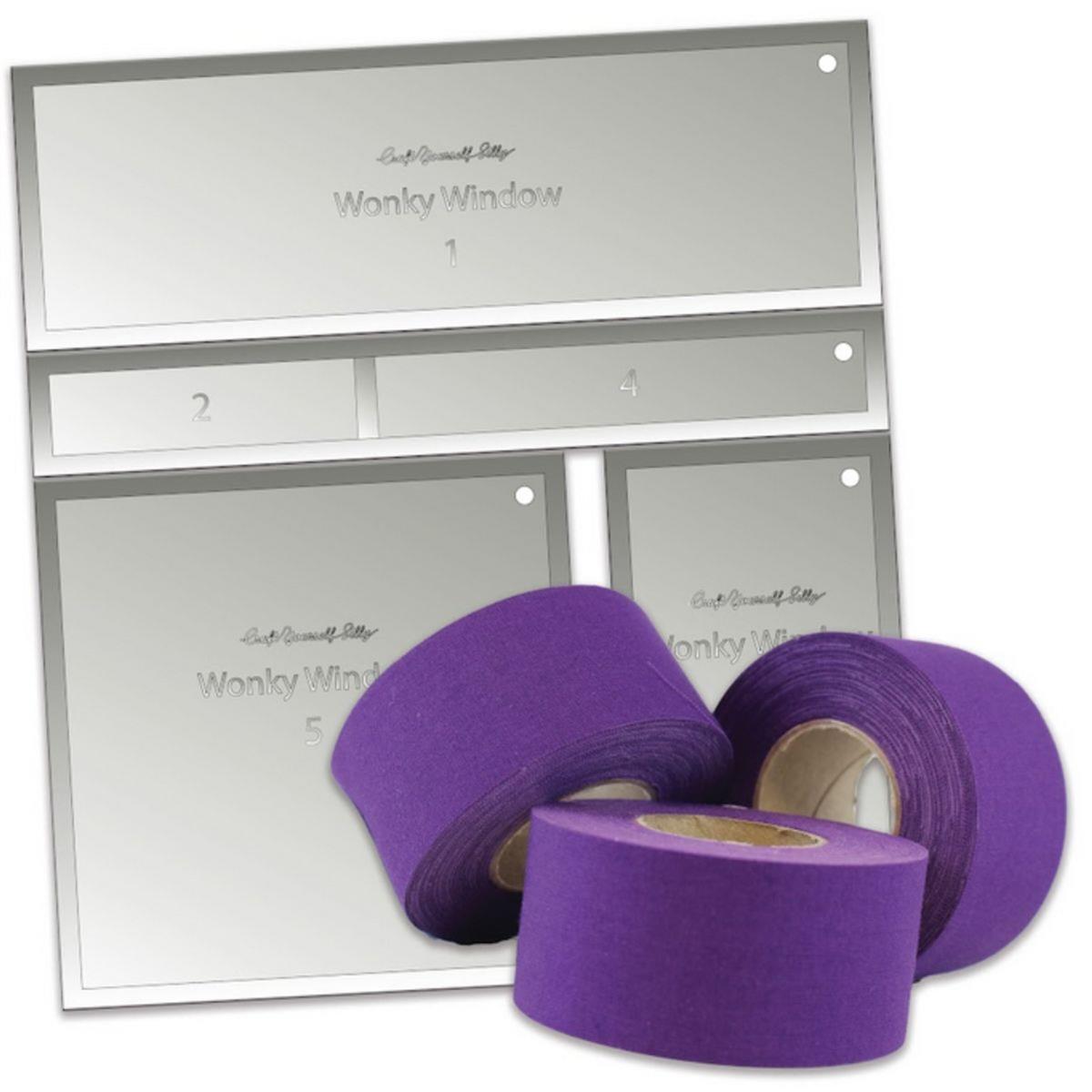 Craft Yourself Silly Wonky Window Template Plus 3 x 1.5 Deep Purple On ...