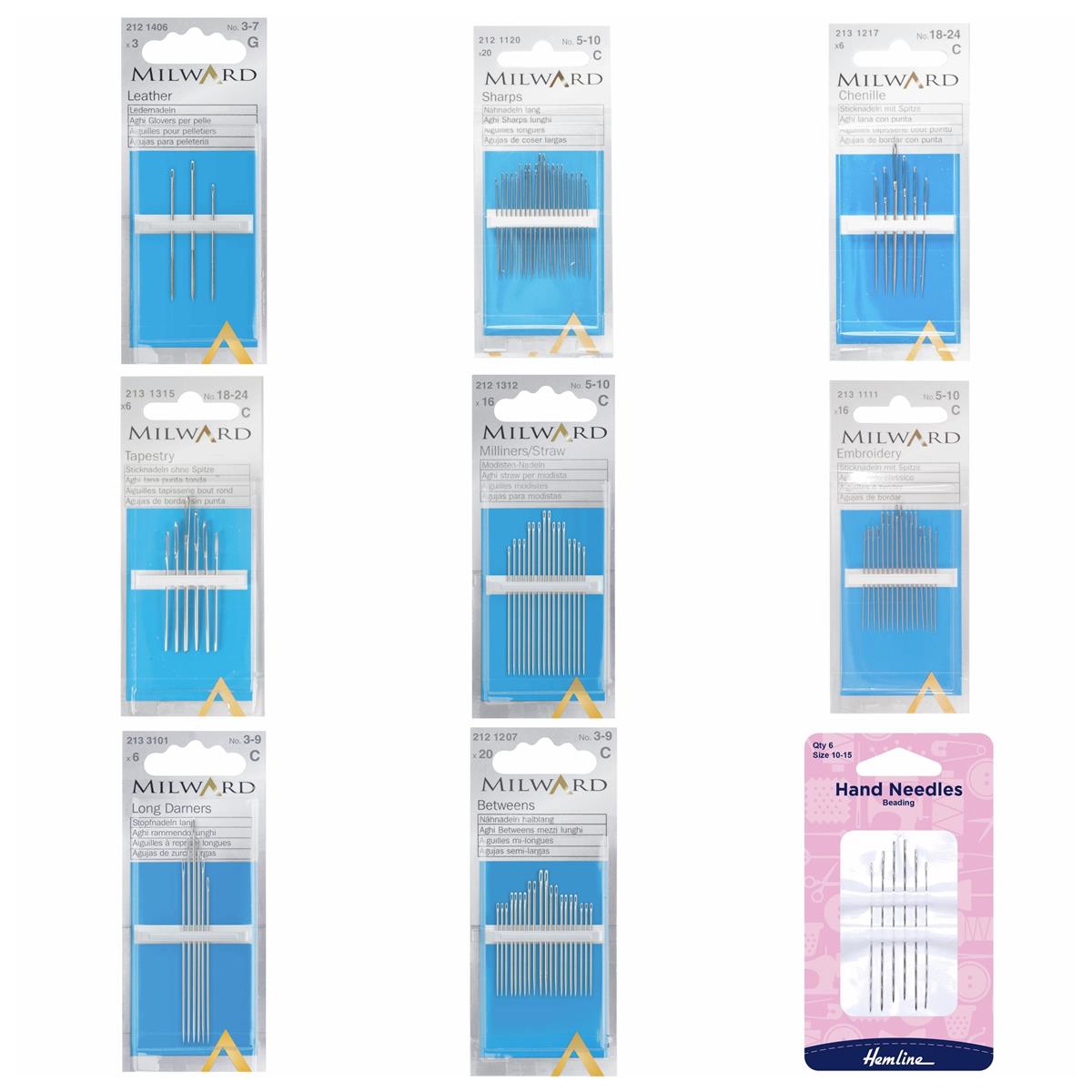 Hand Sewing Needles Bundle 9 Needle Packs | SewingStreet