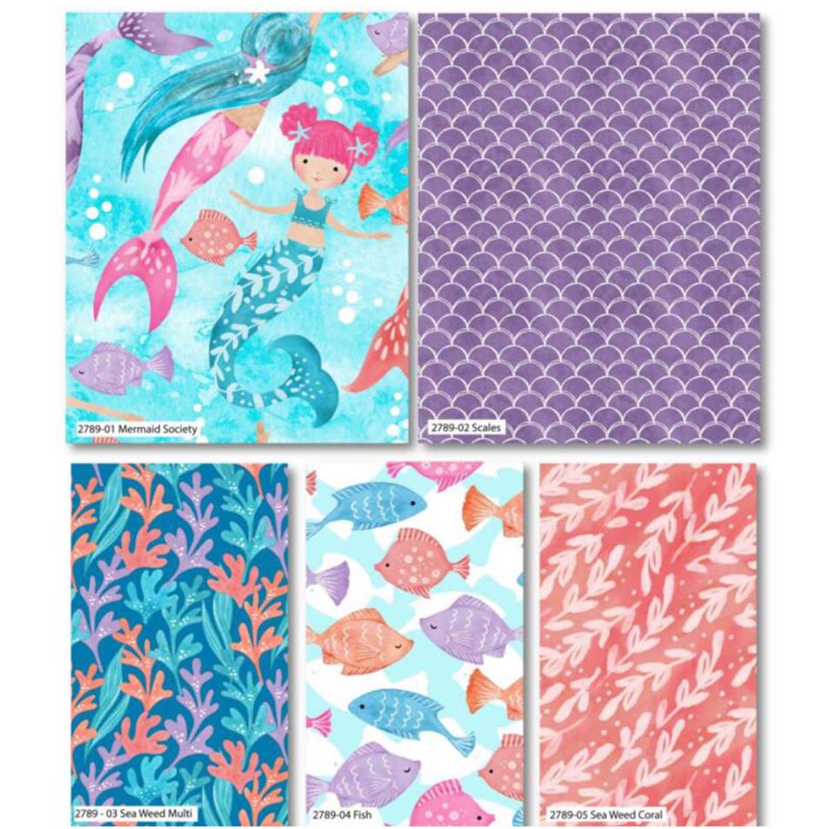 Little Mermaid Friends - 5 x 100% Fat Quarters | HobbyMaker