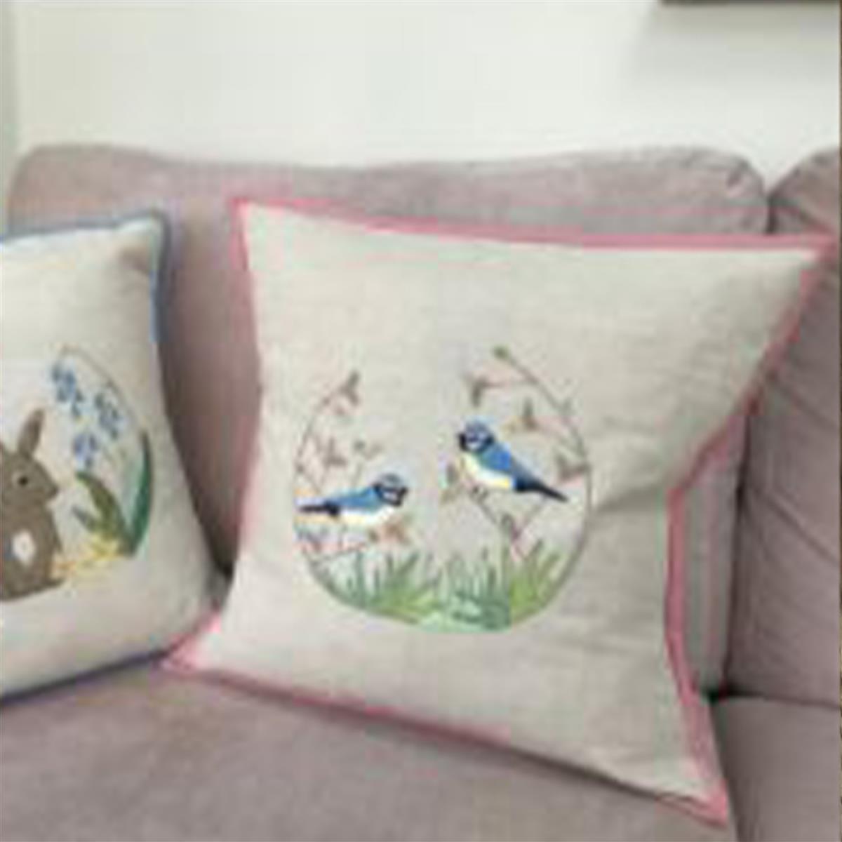 Victoria Carrington Blue Tits Applique Cushion Instructions | SewingStreet