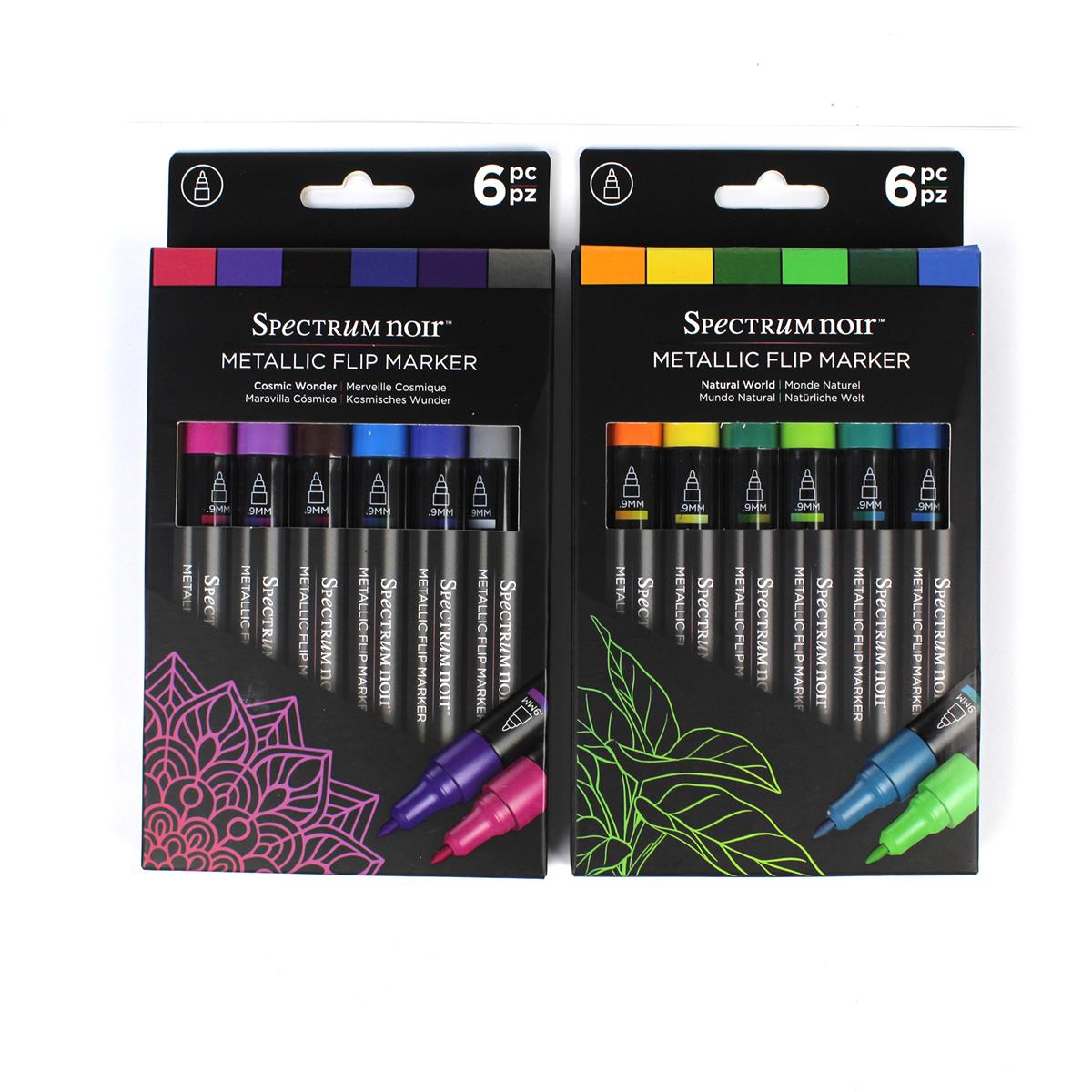 Spectrum Noir Metallic Flip Marker Pens (12 Pens) | HobbyMaker