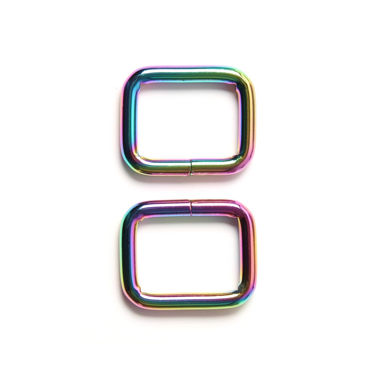 25mm Rainbow Rectangle Loop - 2 Pieces | SewingStreet