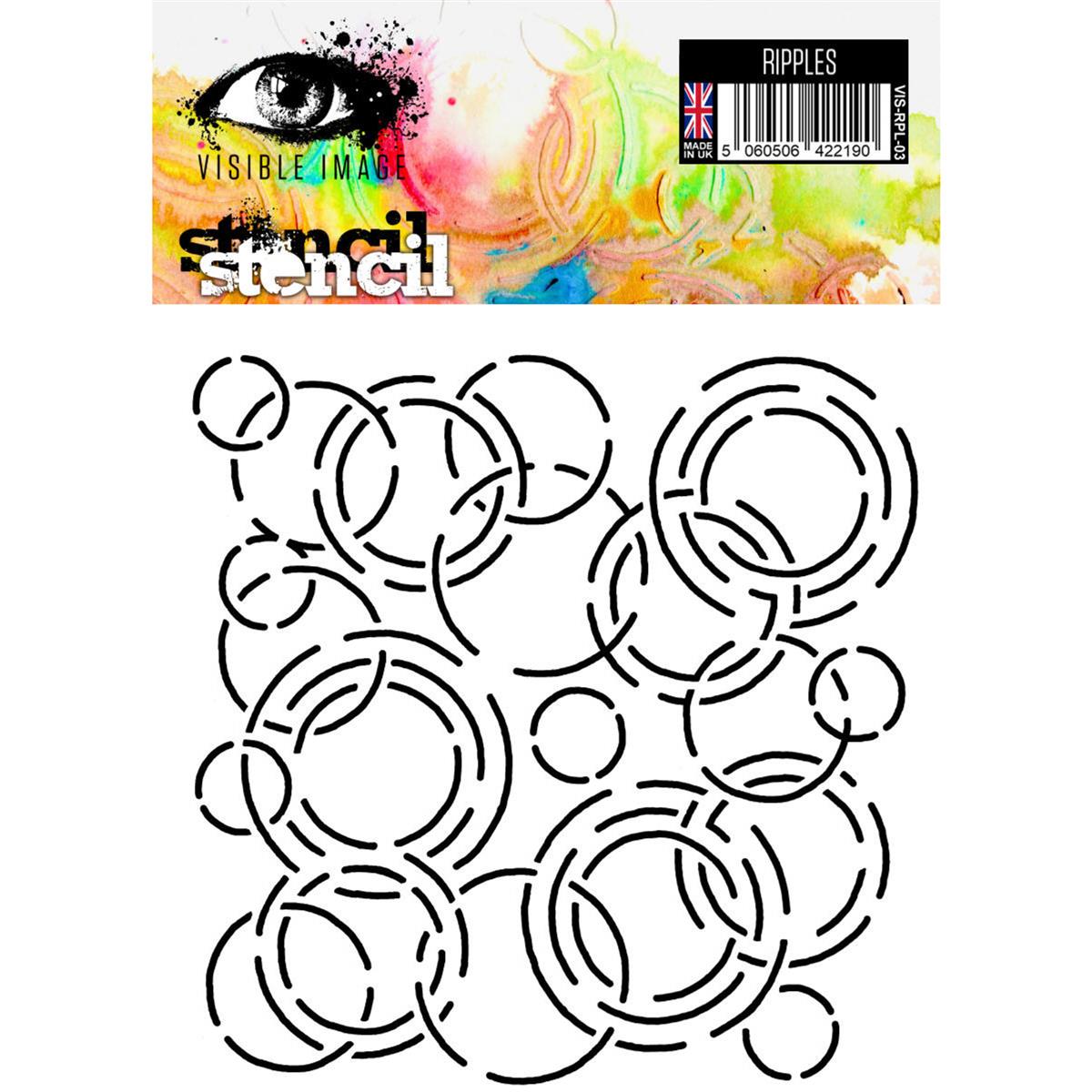 Visible Image Ripples 6in x 6in Stencil | HobbyMaker