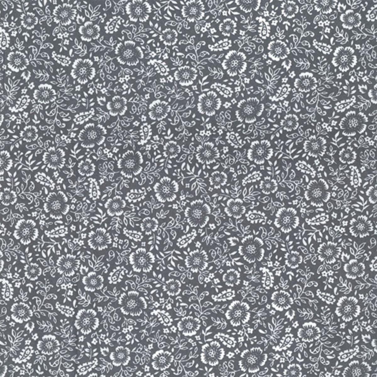 Grey Floral Cotton Poplin Fabric Bundle (5m) | SewingStreet