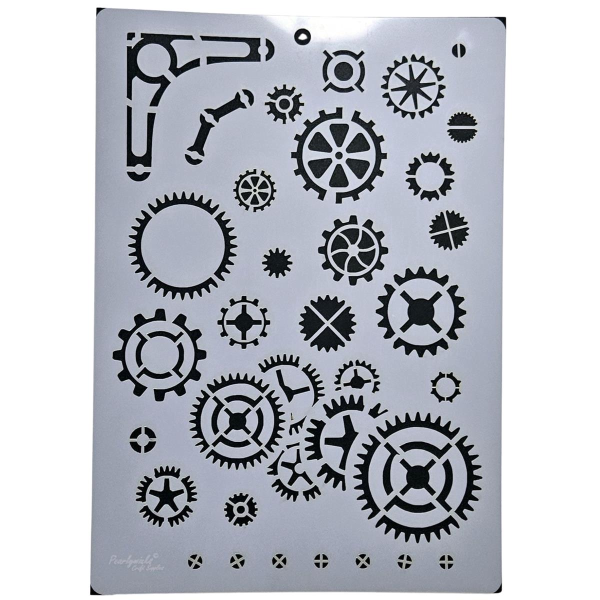 The Cogs are Turning A4 Stencil | HobbyMaker