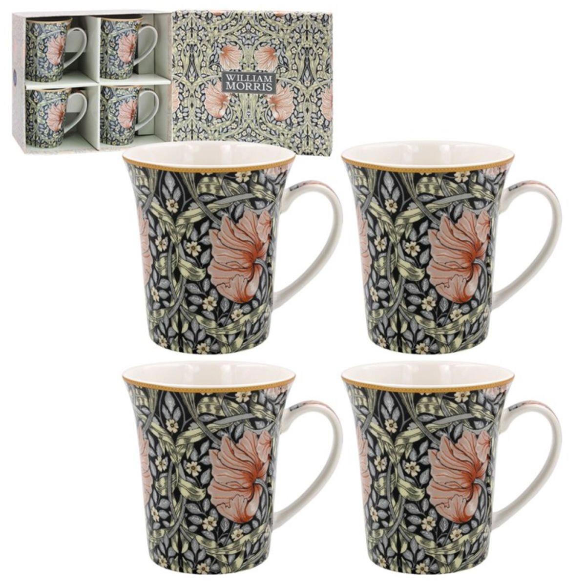 William Morris Pimpernel Mugs Set of 4 | SewingStreet