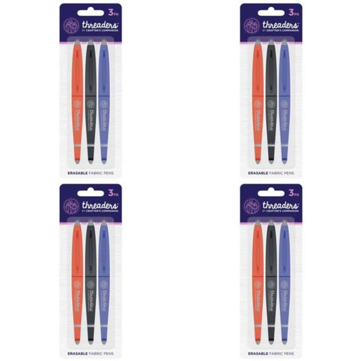 Threaders - Erasable Fabric Pens - 12 Pack | SewingStreet