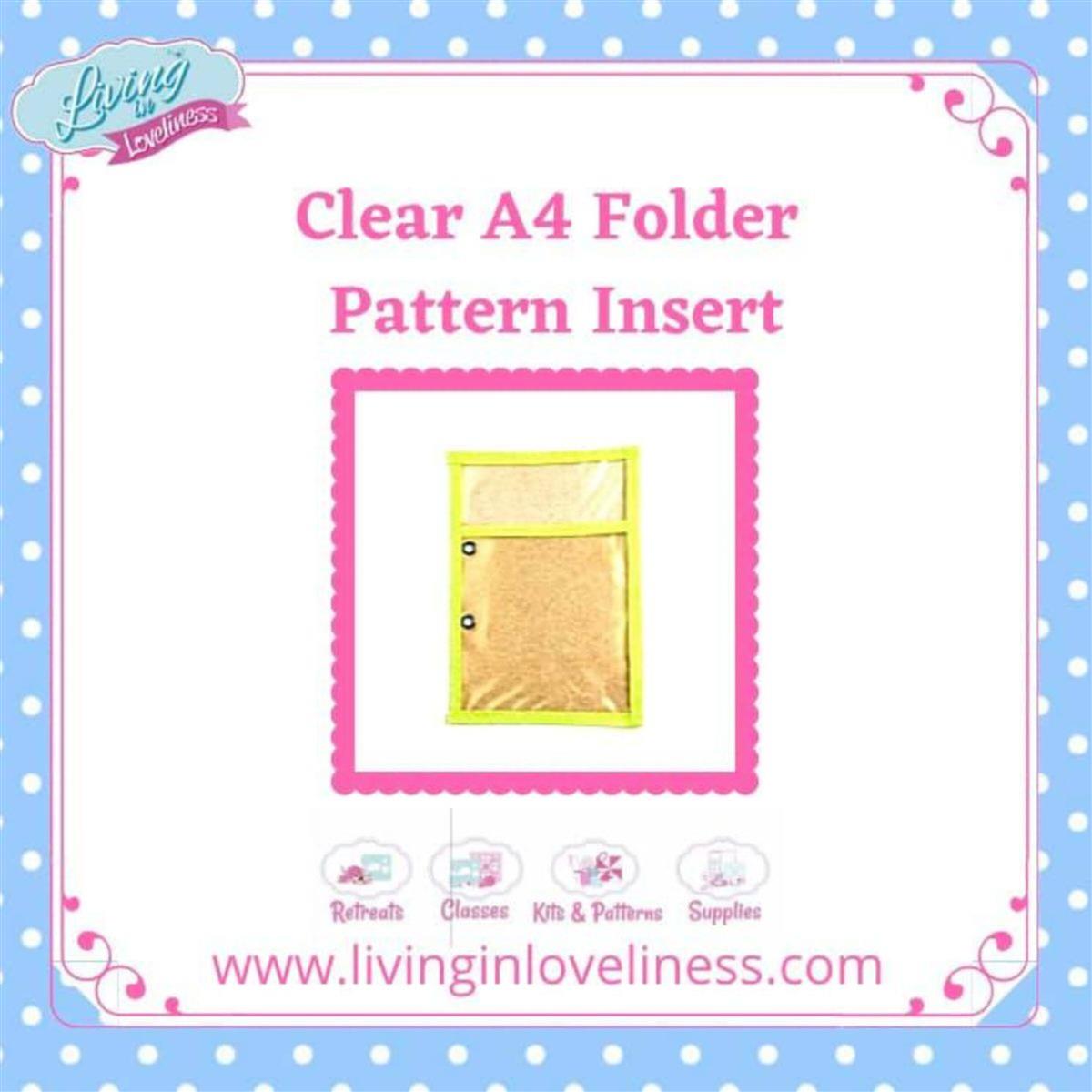 Living in Loveliness Clear PVC A4 Insert for Pattern Folder | SewingStreet