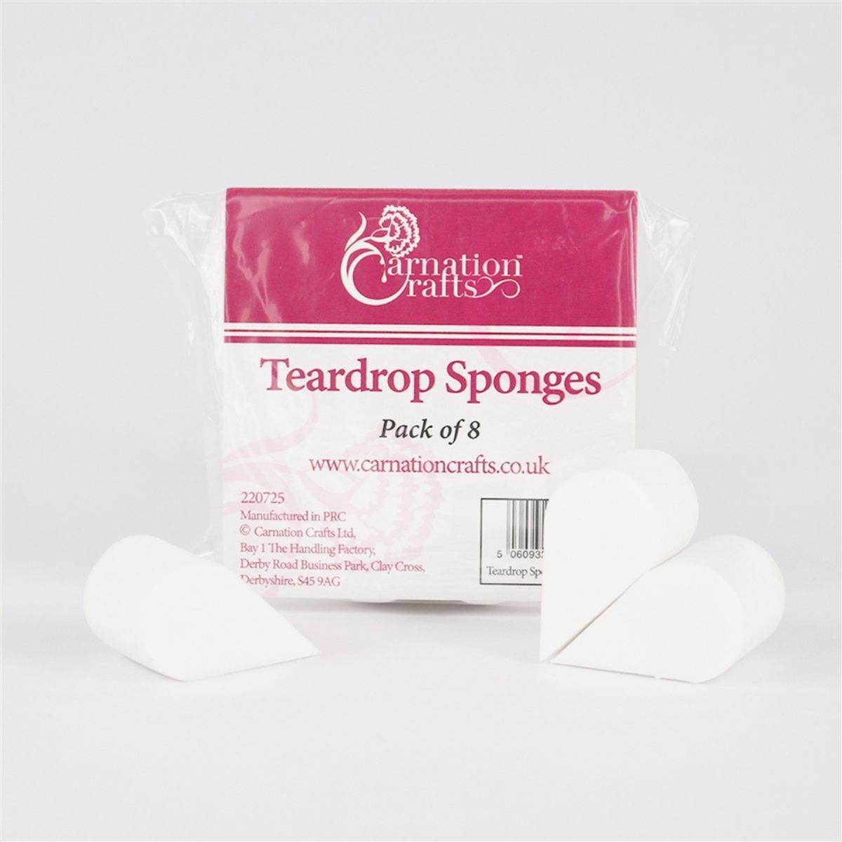 Carnation Crafts Teardrop Sponges Pack of 8 | HobbyMaker