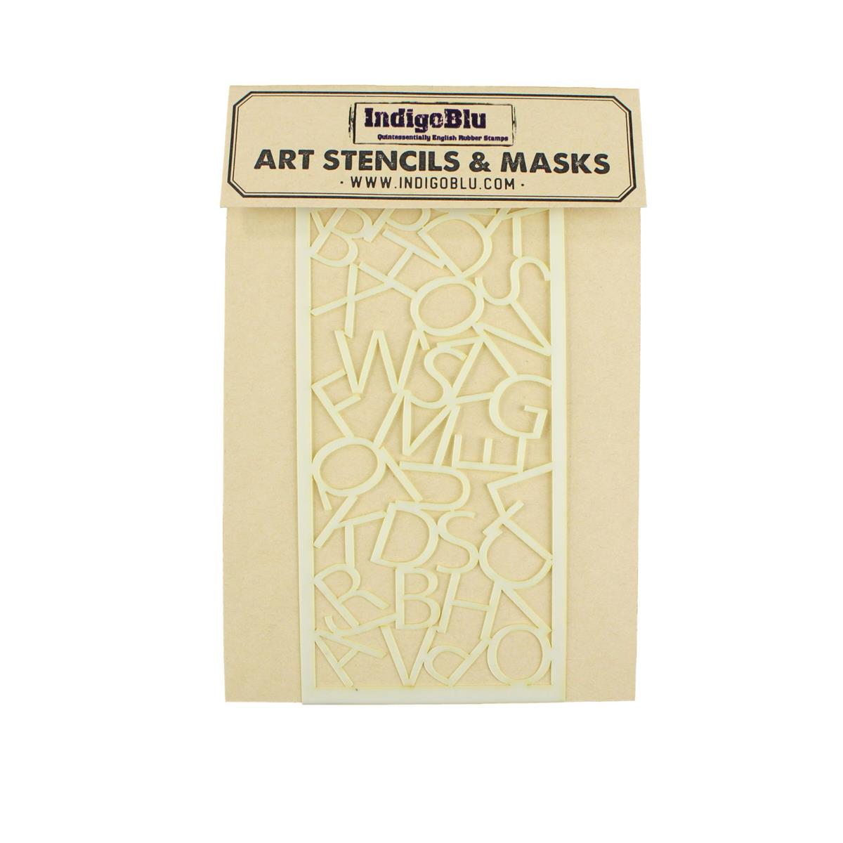 IndigoBlu- Stencil - Scramble Letters (6x3 inch) | HobbyMaker