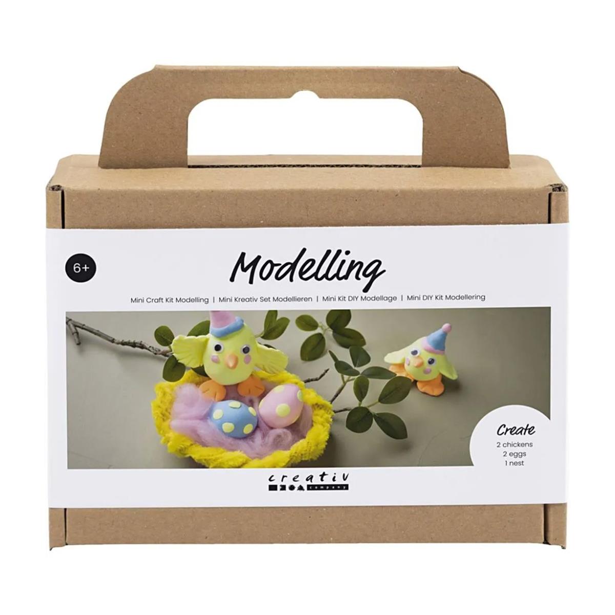 Mini Craft Kit Modelling, Light Blue, Orange, Pastel Pink, Light Yellow ...