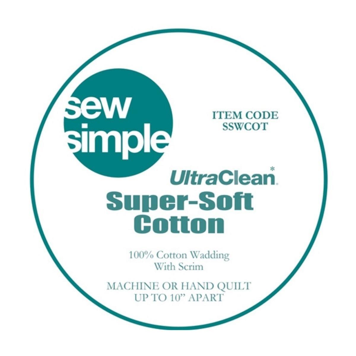 Sew Simple Super Soft 100% Cotton Wadding 0.5m (228cm wide) | SewingStreet
