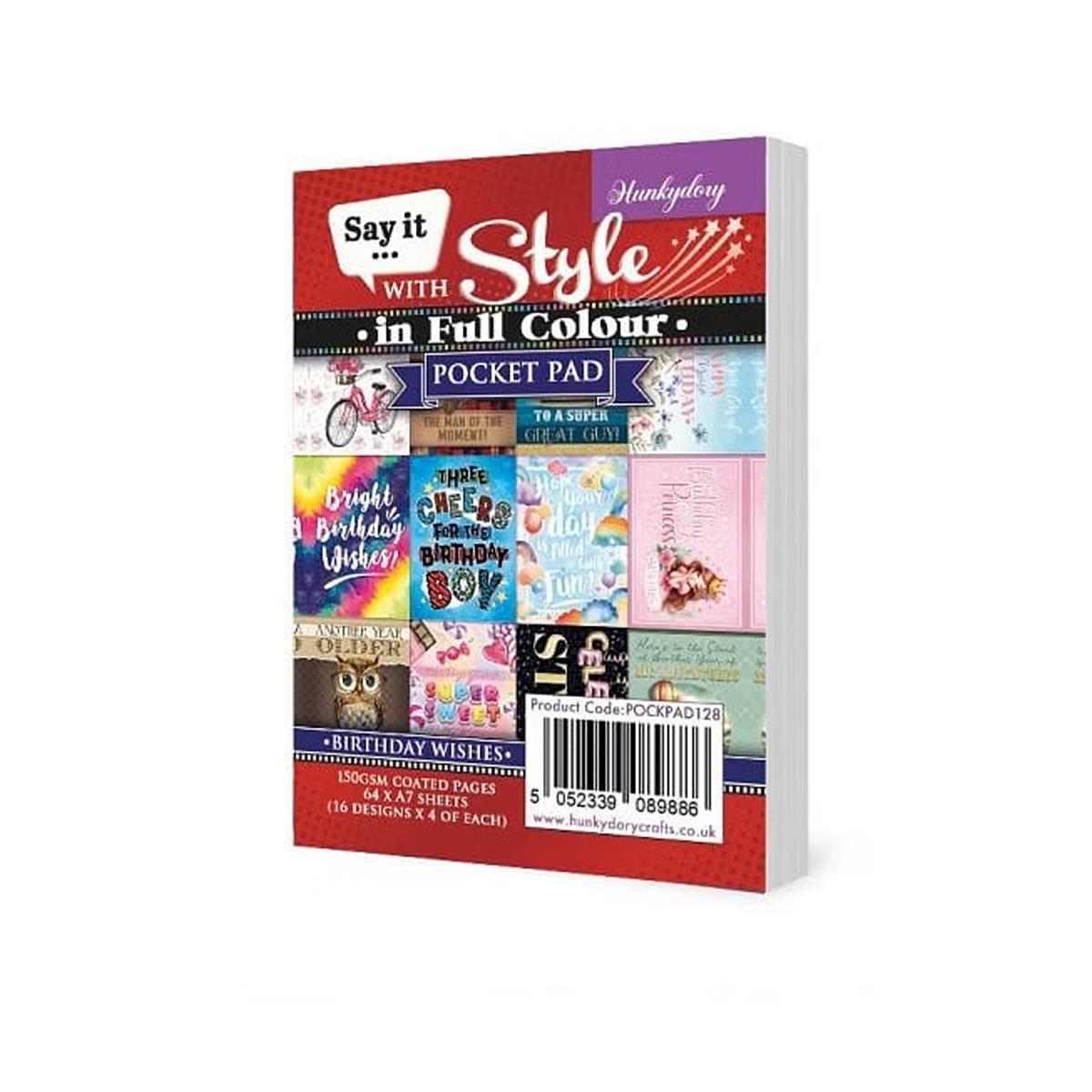 Hunkydory- Say it with Style Pocket Pads - Birthday Wishes | HobbyMaker