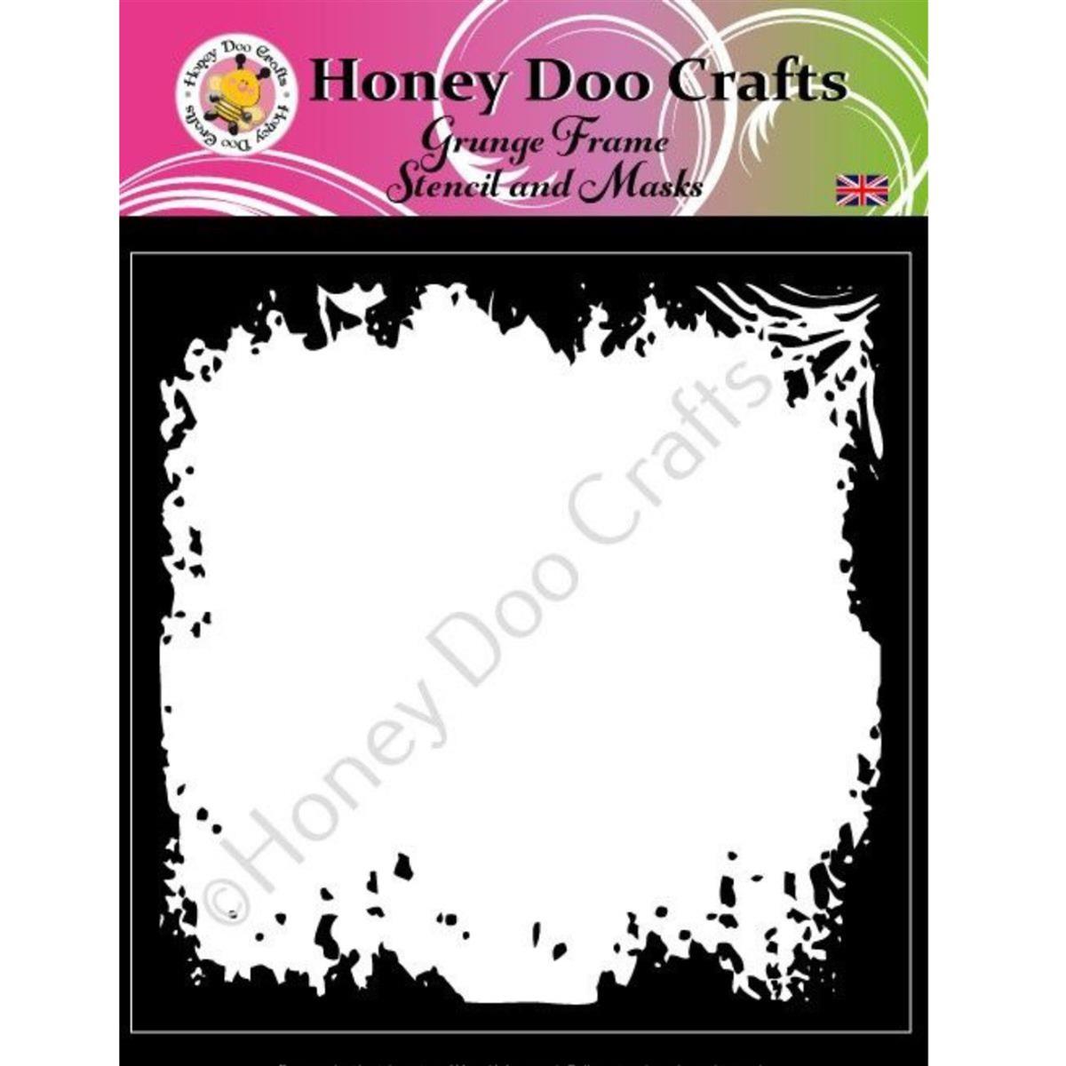 Honey Doo Crafts Grunge Frame Stencil and Mask 7 x 7 | HobbyMaker