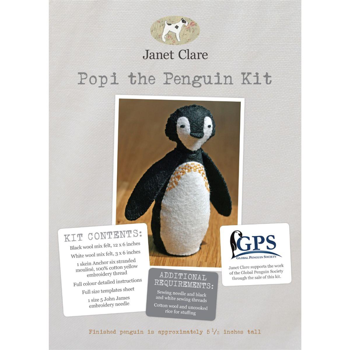 Janet Clare Popi the Penguin Kit | SewingStreet