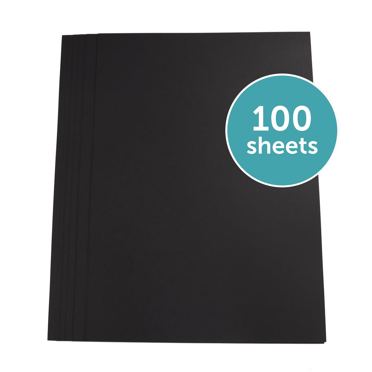 100 x A4 Black Card - 150gsm. | HobbyMaker