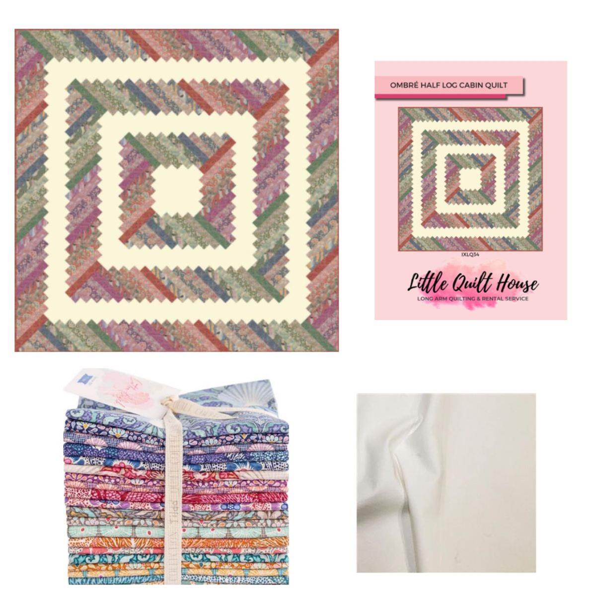 Amanda Little's Beach Sunbeam Ombre Log Cabin Quilt Kit: Instructions ...