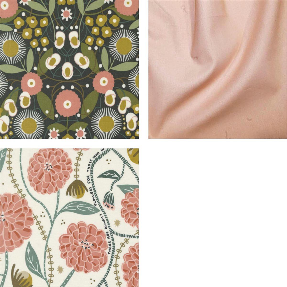 Moda Imaginary Flowers Peach FQ's (3pcs) | SewingStreet