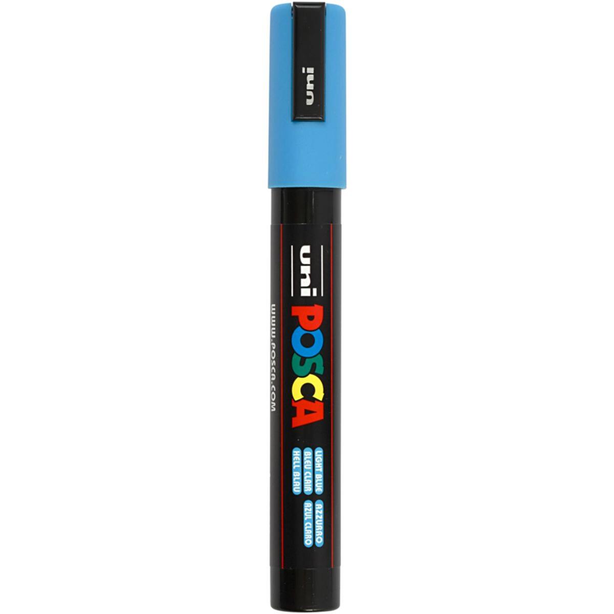 Posca Marker, light blue, no. PC-5M, line 2,5 mm, 1 pc | HobbyMaker