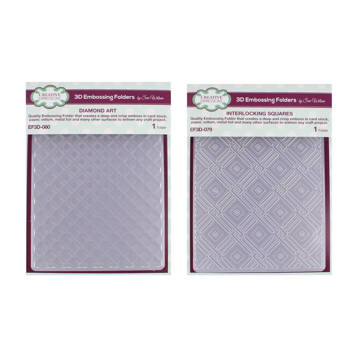 Creative Expressions 5 in x 7 in 3D Embossing Folders - Set of 2 ...