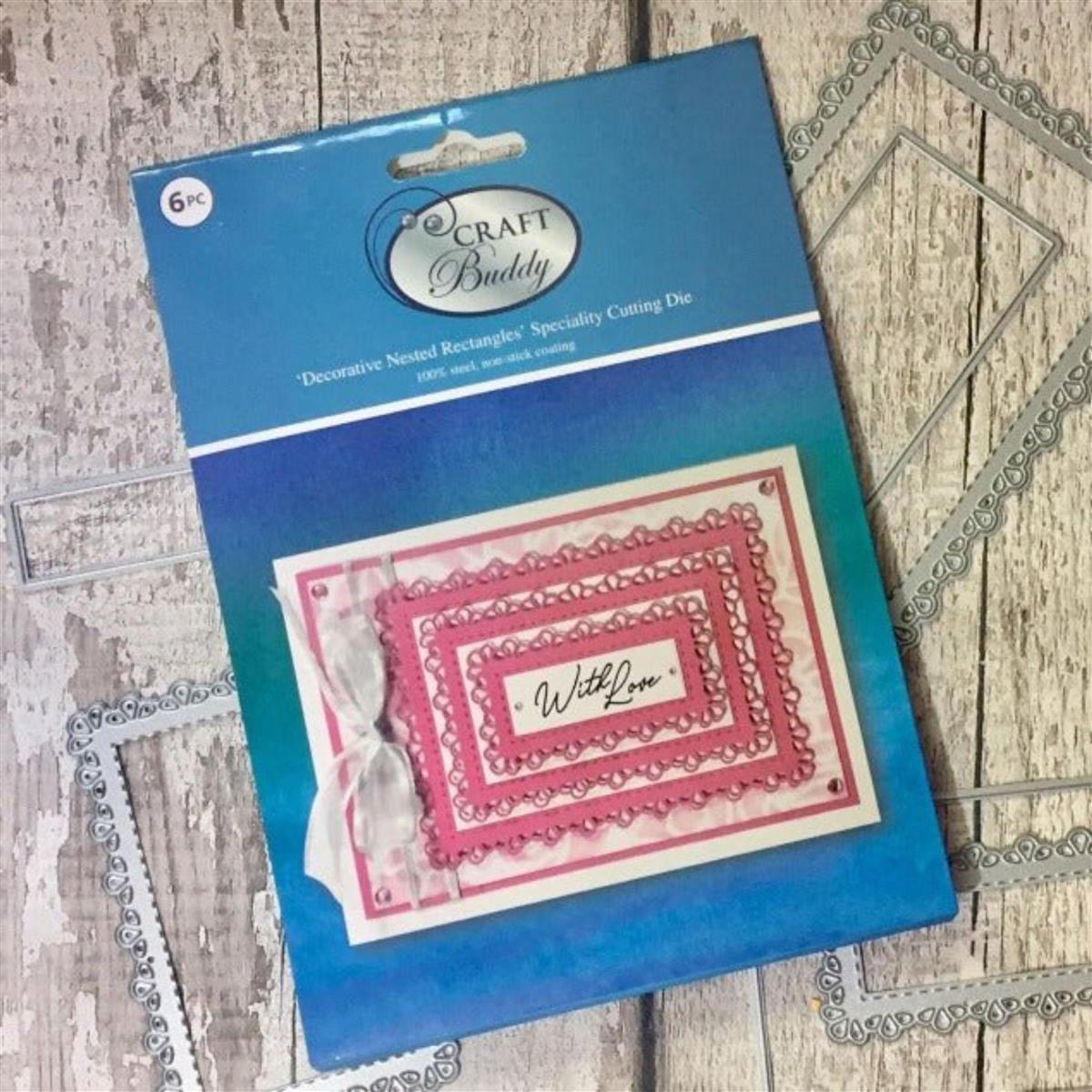 Craft Buddy - Decorative Nested Rectangles Die Set | HobbyMaker