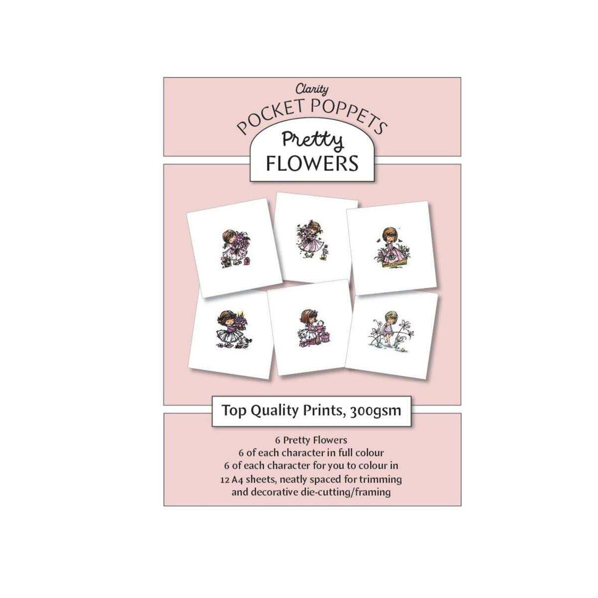Pocket Poppets Card Toppers - Pretty Flowers - Artwork by Marina ...