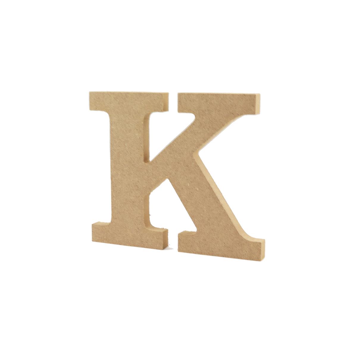 MDF Letter (1pc) - Bare Basics - K | HobbyMaker