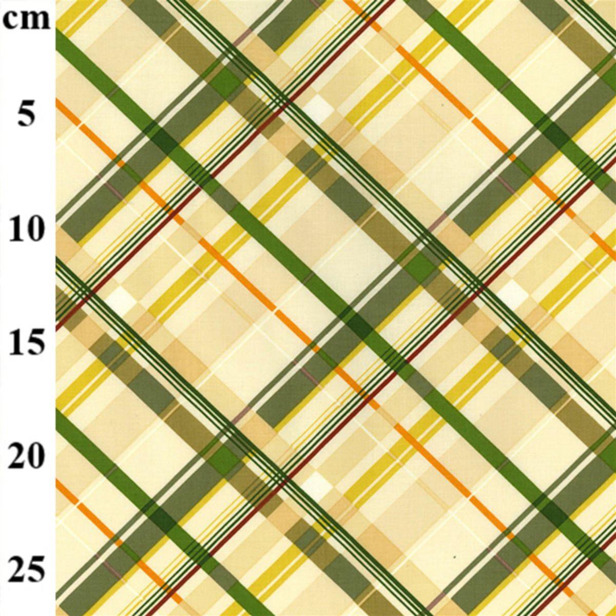 Funky Plaid Cream Fabric 0.5m | SewingStreet