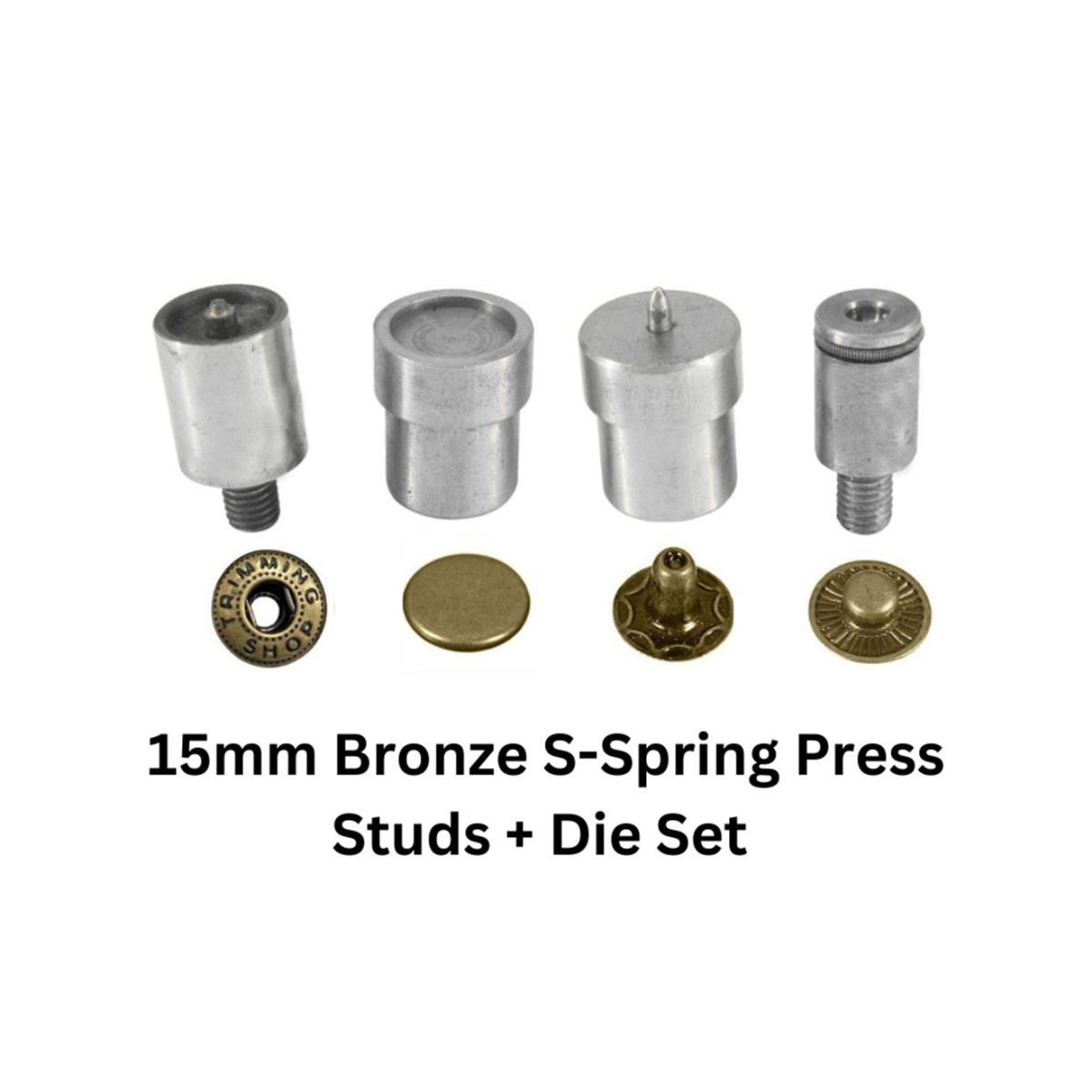Green Machine S-Spring Press Studs & Die Bronze Finish Starter Set (10 ...