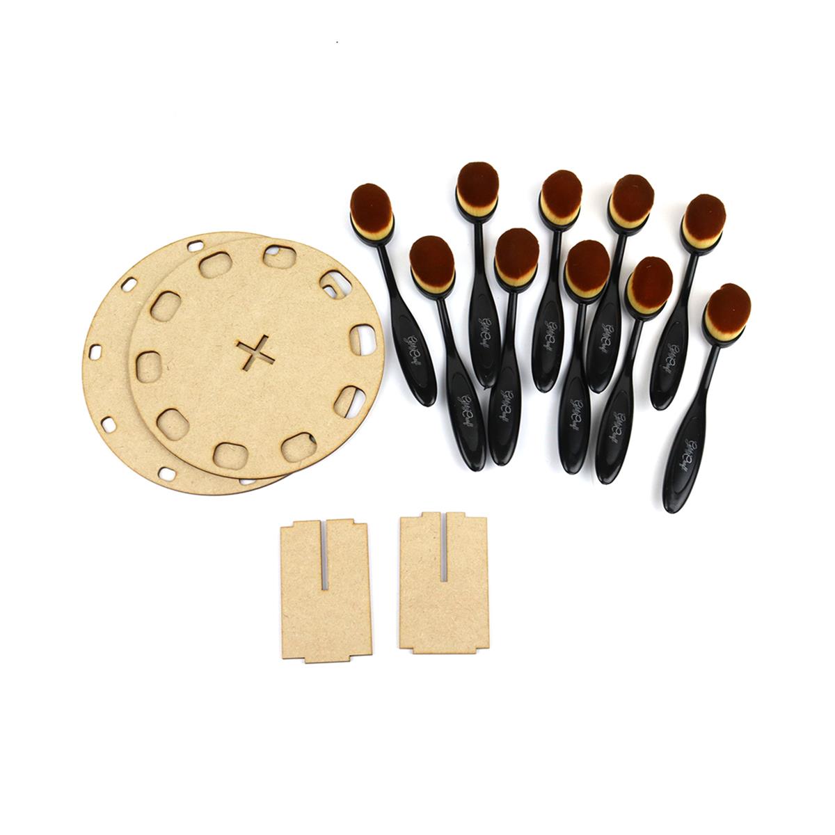 MDF Brush Stand plus 10 blending brushes. 10 fine bristled Glitzcraft ... MDF Brush Stand plus 10 blending brushes. 10 fine bristled Glitzcraft ...