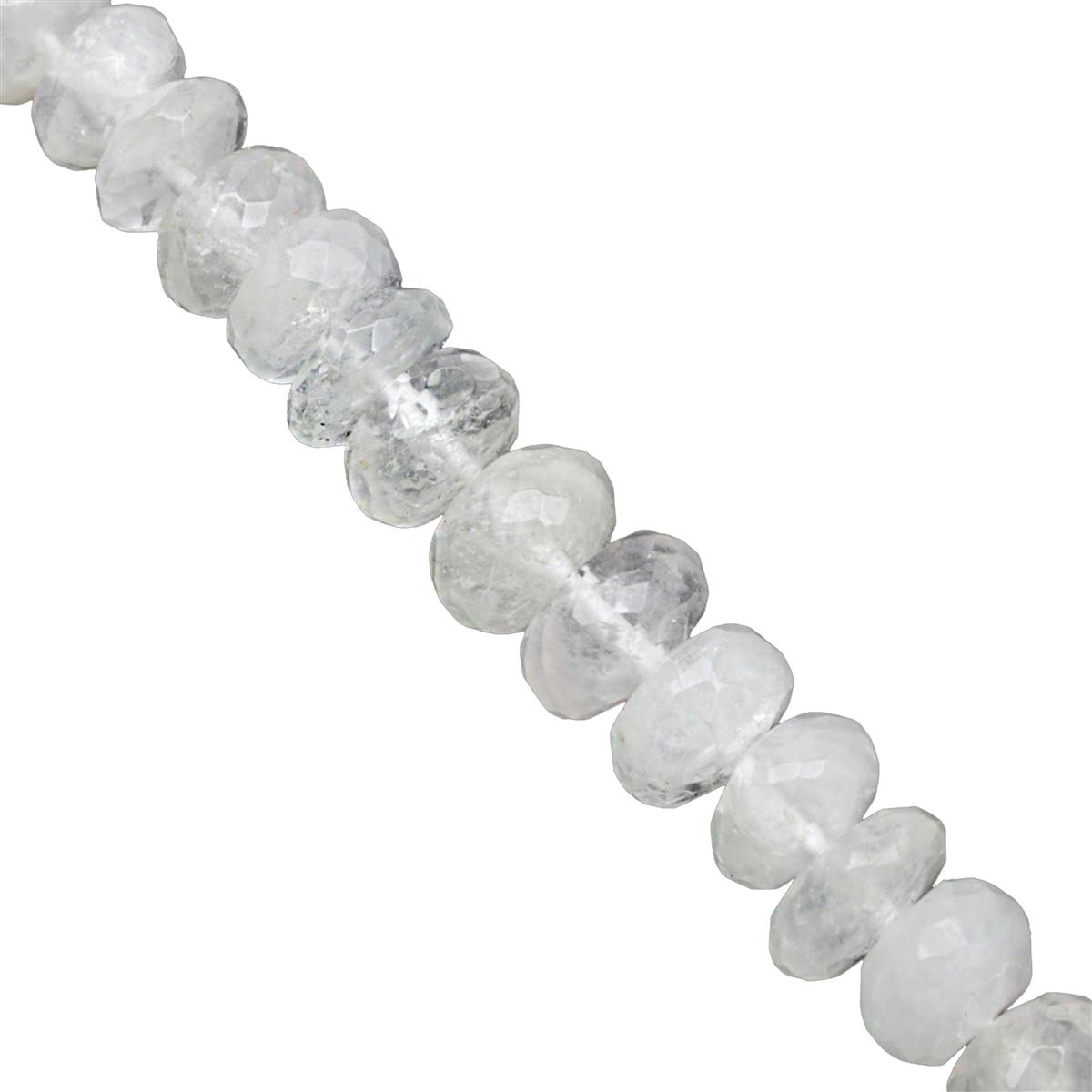 85cts Himalayan Beryl Graduated Faceted Rondelle Approx 5x3 to 9x5mm ...