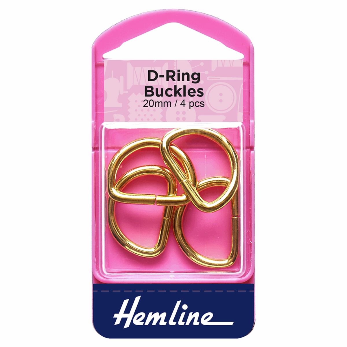 Gold D Rings 4 Pieces 20mm | SewingStreet