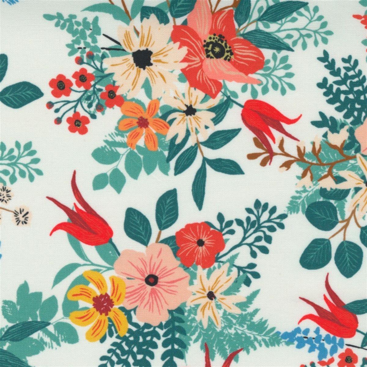Moda Lady Bird Wild Flowers Floral on Porcelain Fabric 0.5m | SewingStreet