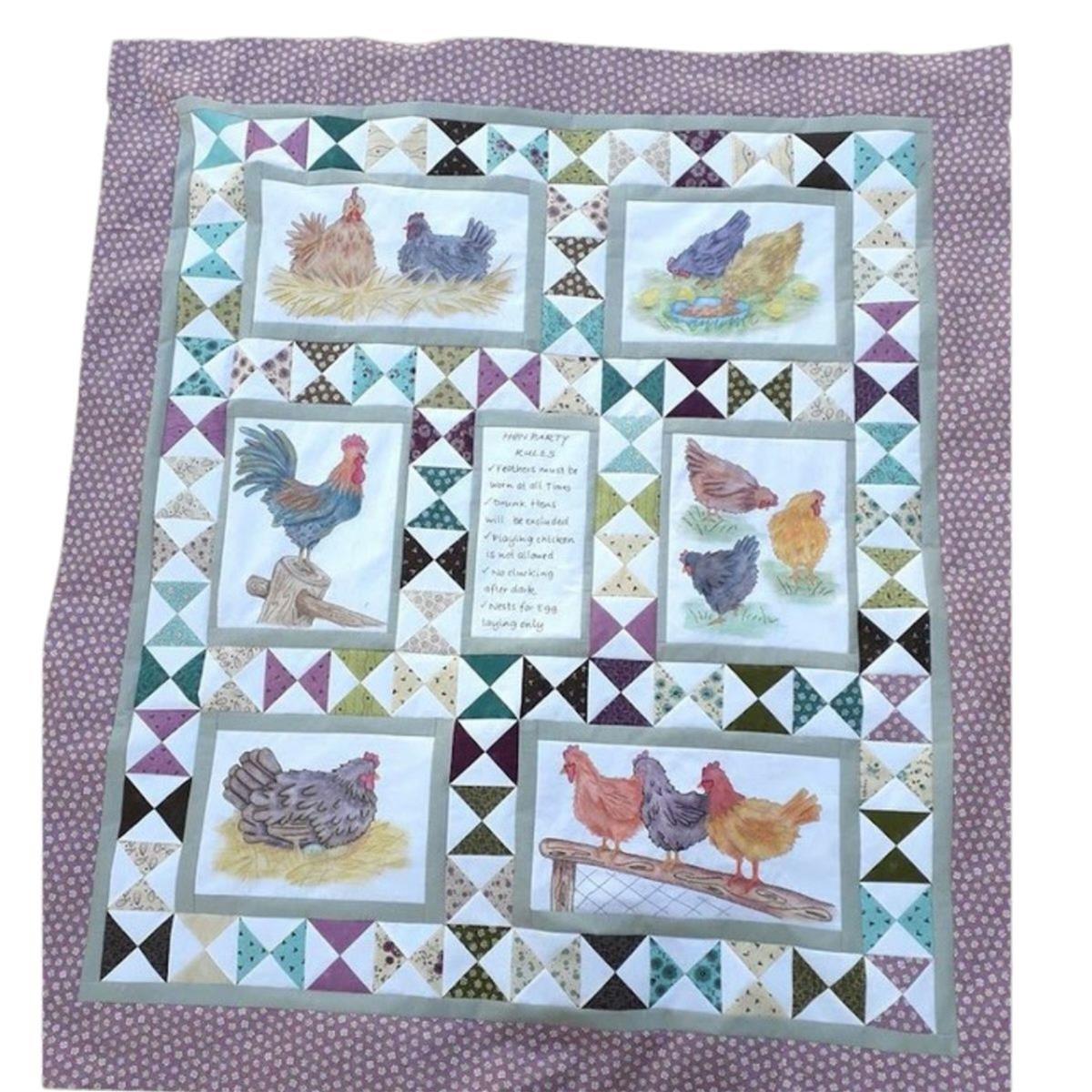 Nifty Needles The Hen Party Quilt Kit: 7 Instructions, 5 Charm Pack ...