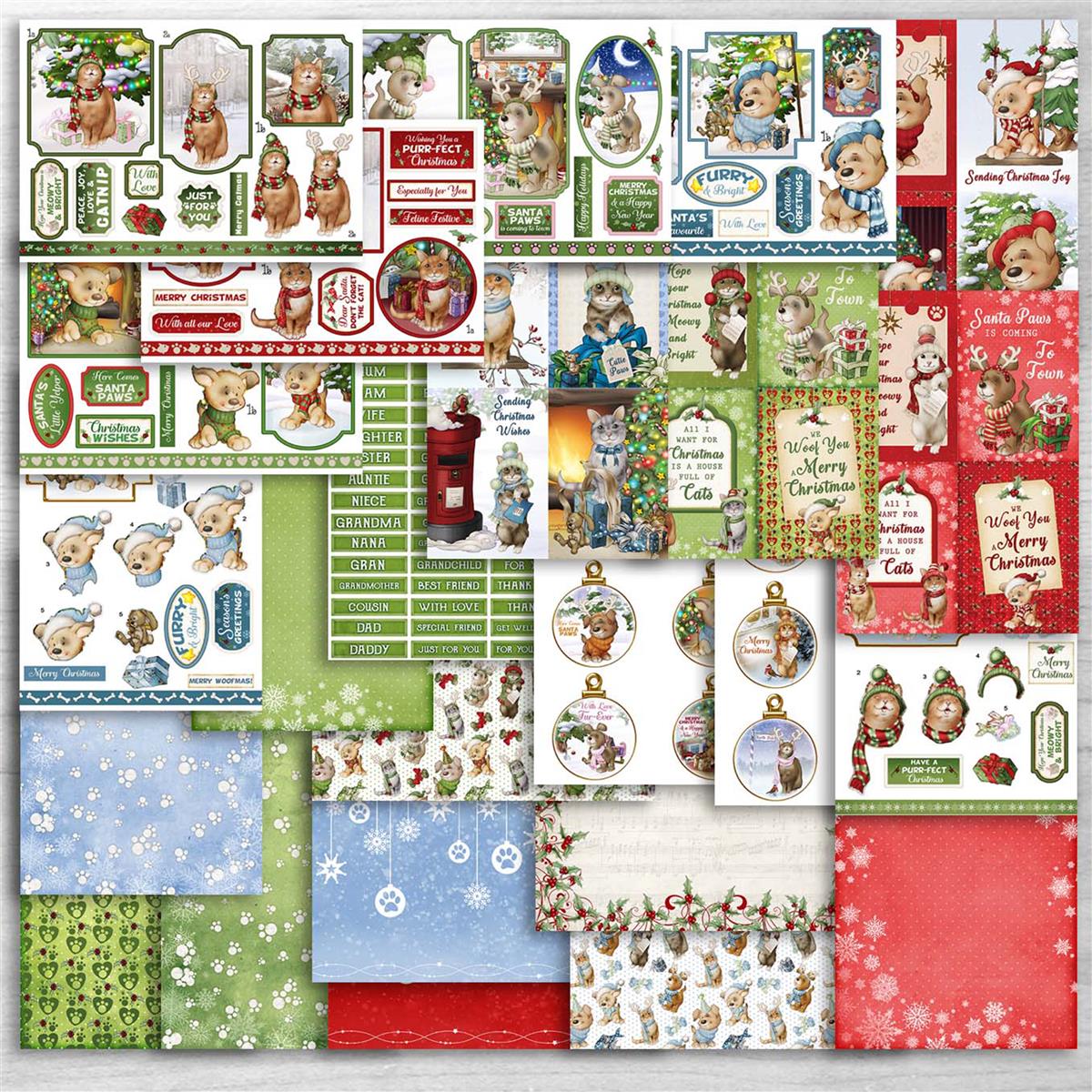 Debbi Moore Designs- Christmas Paws Cardmaking Kit with Forever Code ...